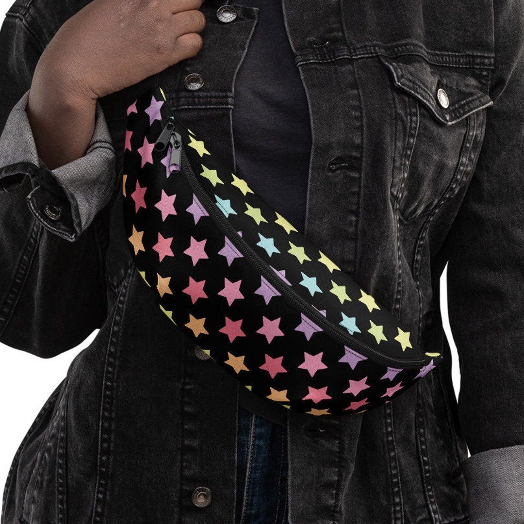 Stars 80s Retro Fanny Pack, Colorful Vintage Vibe Bag, Starry Night ...