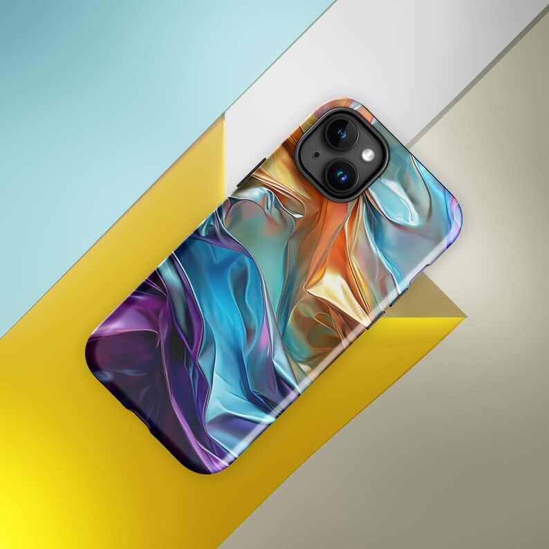 Iridescent Glow Candy Wrapper Foil Iphone® Tough Case, Holographic Art ...