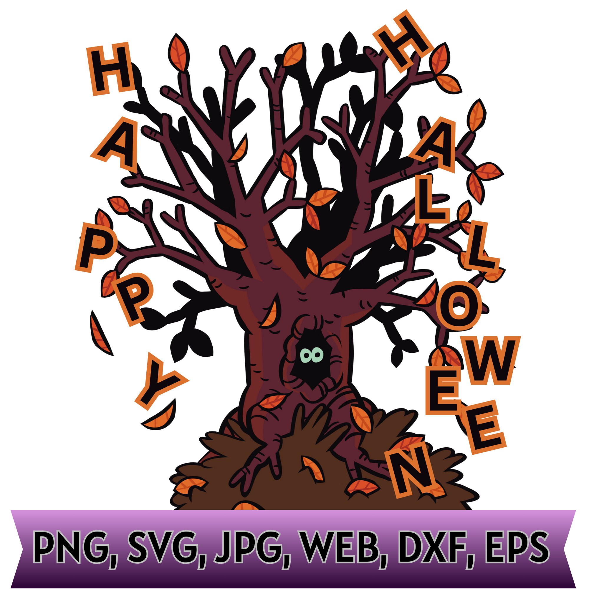 Halloween Tree Svg Creepy Tree Svg Halloween Tree Png Scary - Etsy