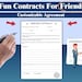 Personalized Contract Template for Friends - Fun Contract - Best ...