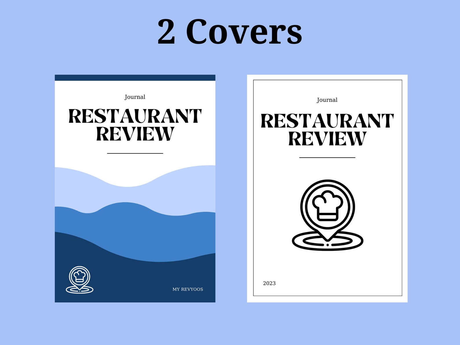 Printable Restaurant Review Journal, Editable A5 Templates on Canva ...