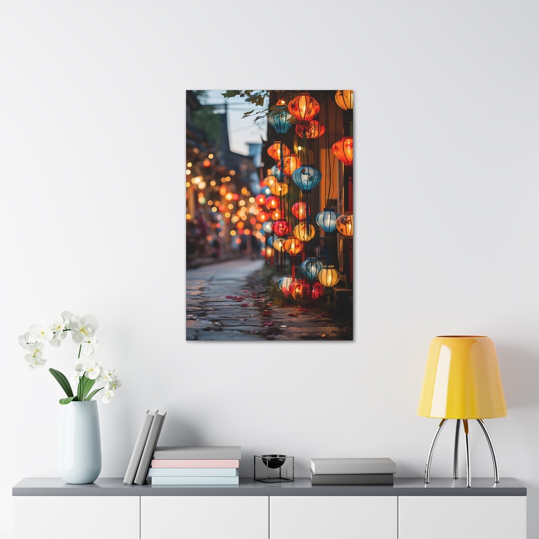 Canvas the Meaning of Vietnam Lantern Street: How Lanterns - Etsy