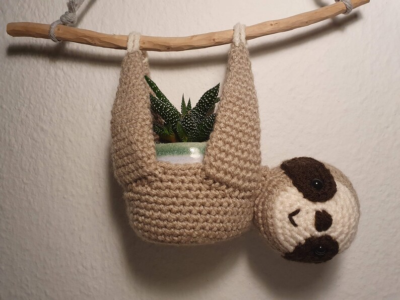 Sloth Plant Hanger Crochet Pattern - Etsy