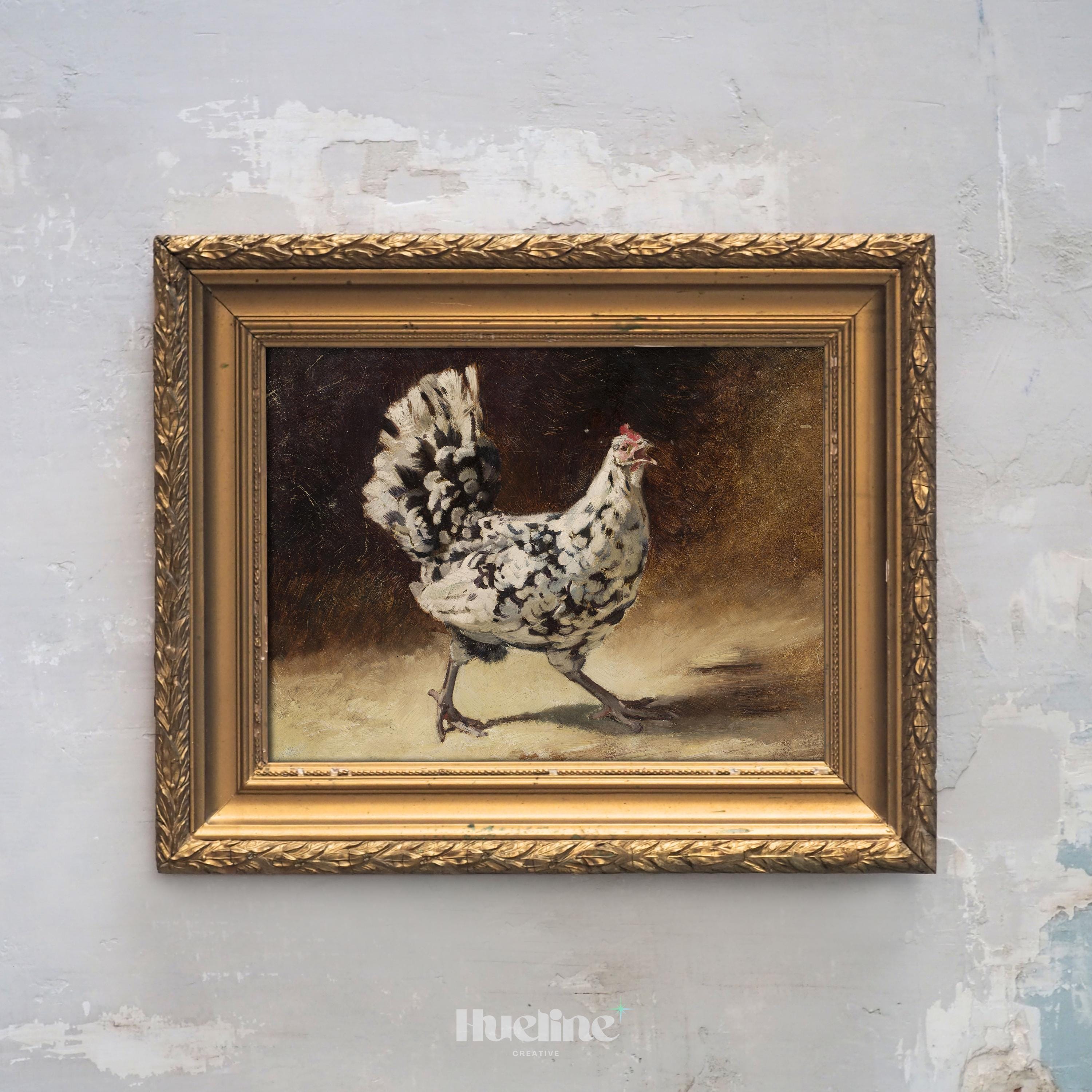 Vintage Farmhouse Chicken Art Print – Rustic Country Wall Decor - L1131 ...