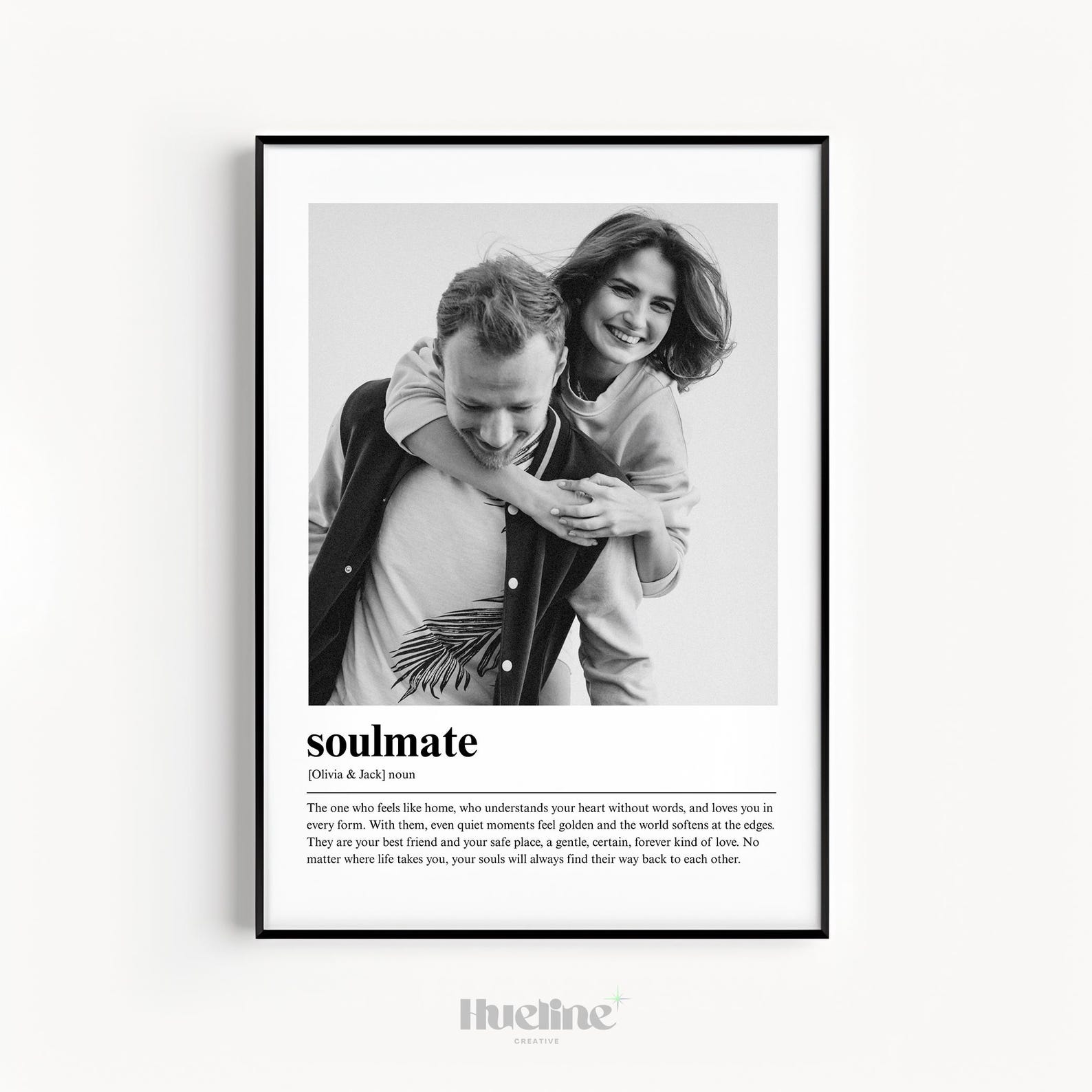 Custom Soulmate Photo Print | Personalized Couple Definition Poster ...