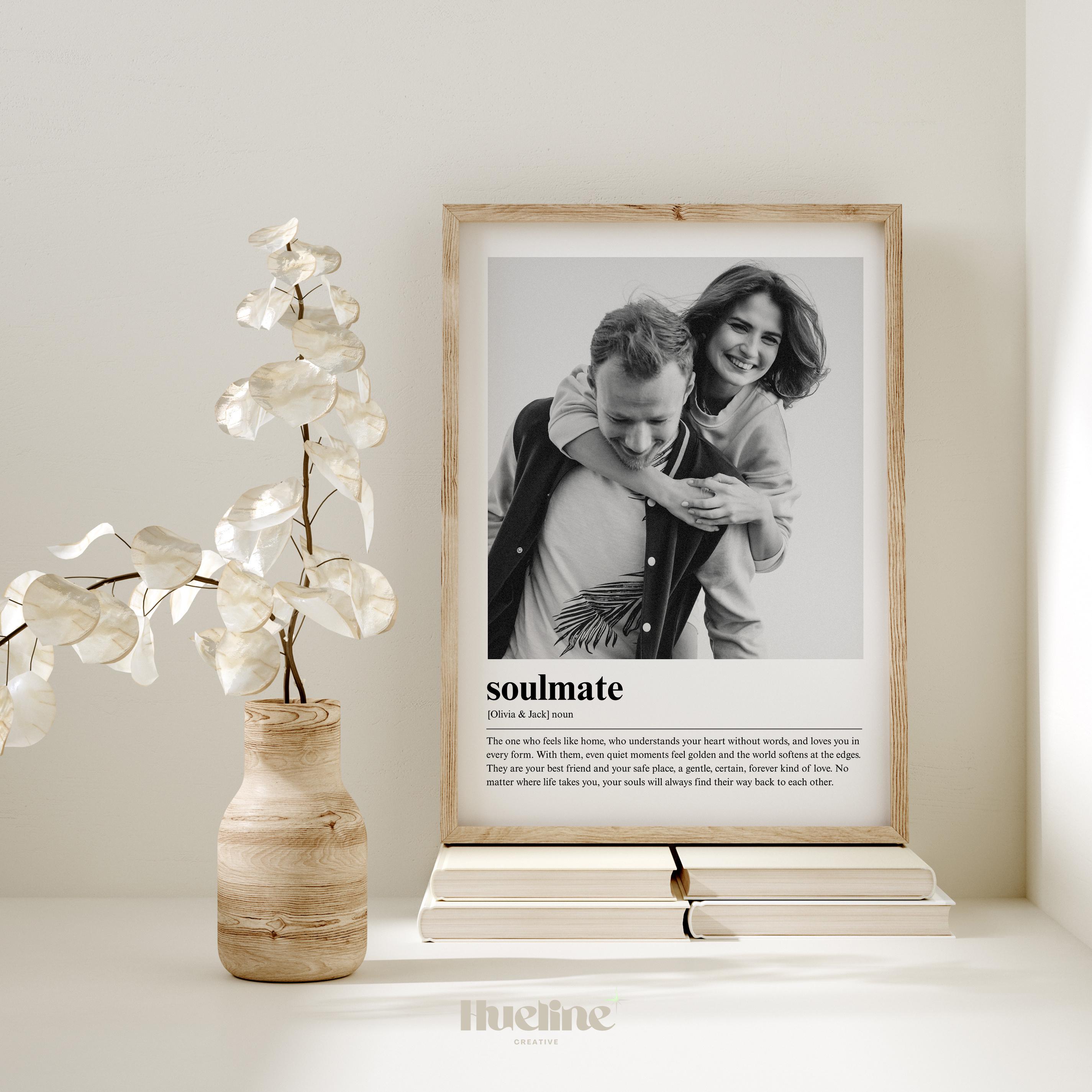 Custom Soulmate Photo Print | Personalized Couple Definition Poster ...