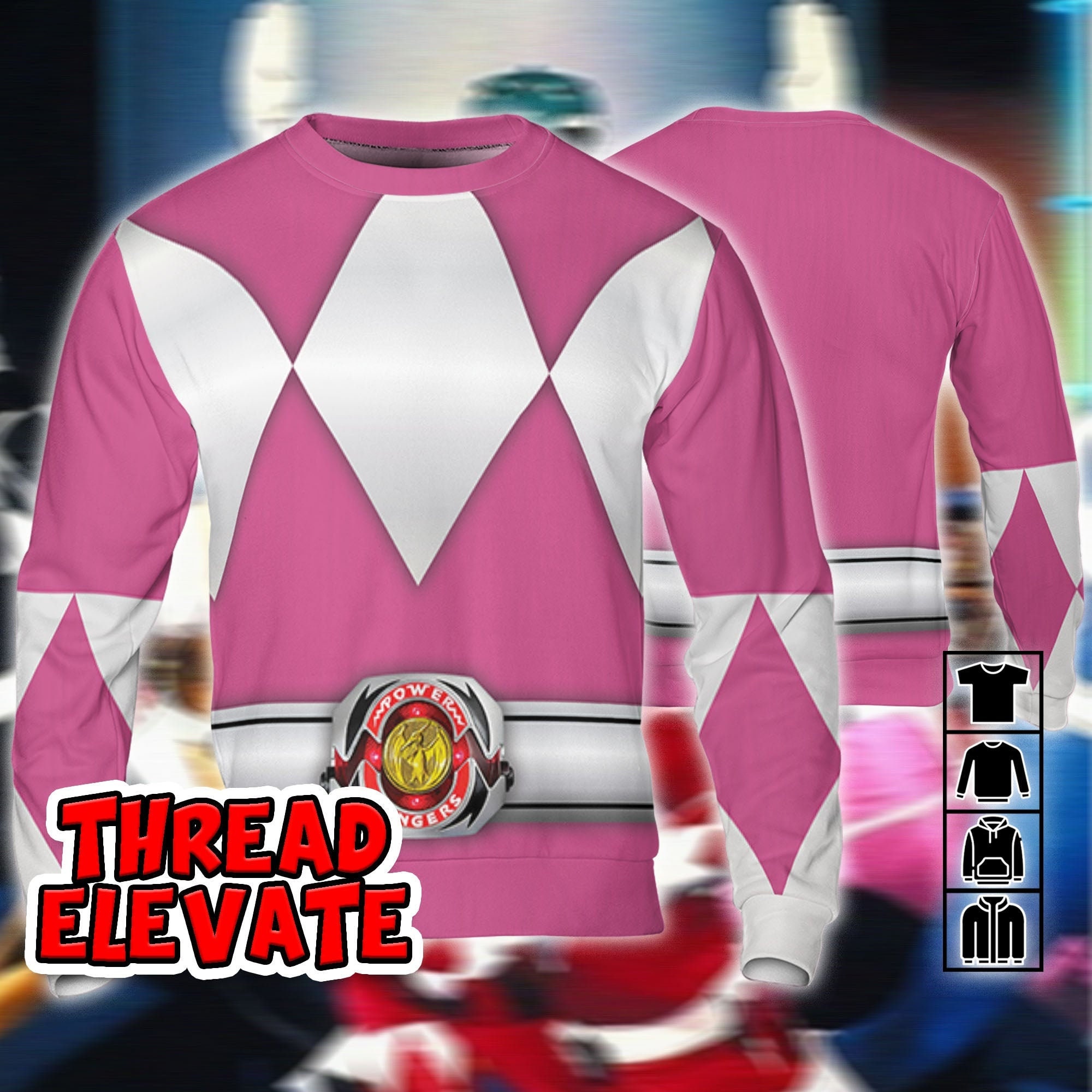 Costume Pink Ranger Pink Ranger Halloween Costume MMPR - Etsy