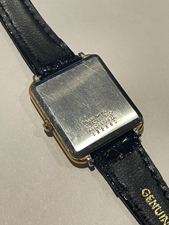 1985 Seiko Large Tank Watch Suwa Marked Dial with Bla… - Gem