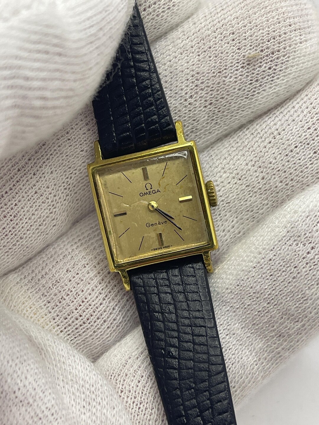 1969 Ladies Omega 511321 Geneva 18k Gold Plated Case 485 Mvmt Kreisler ...