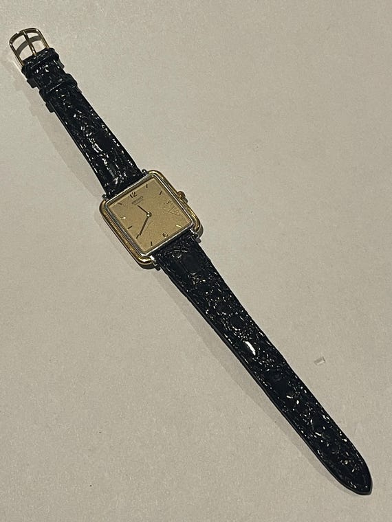 1985 Seiko Large Tank Watch Suwa Marked Dial with Bla… - Gem