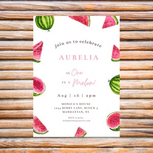 Watermelon Invitation, Fruit Birthday Party, Tutti Frutti Invite ...