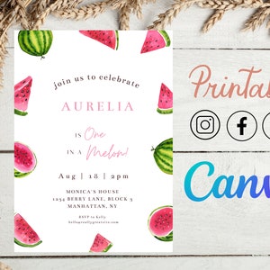 Watermelon Invitation, Fruit Birthday Party, Tutti Frutti Invite ...