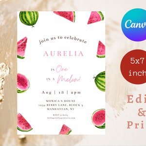 Watermelon Invitation, Fruit Birthday Party, Tutti Frutti Invite ...
