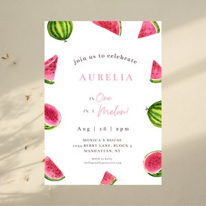 Watermelon Invitation, Fruit Birthday Party, Tutti Frutti Invite ...