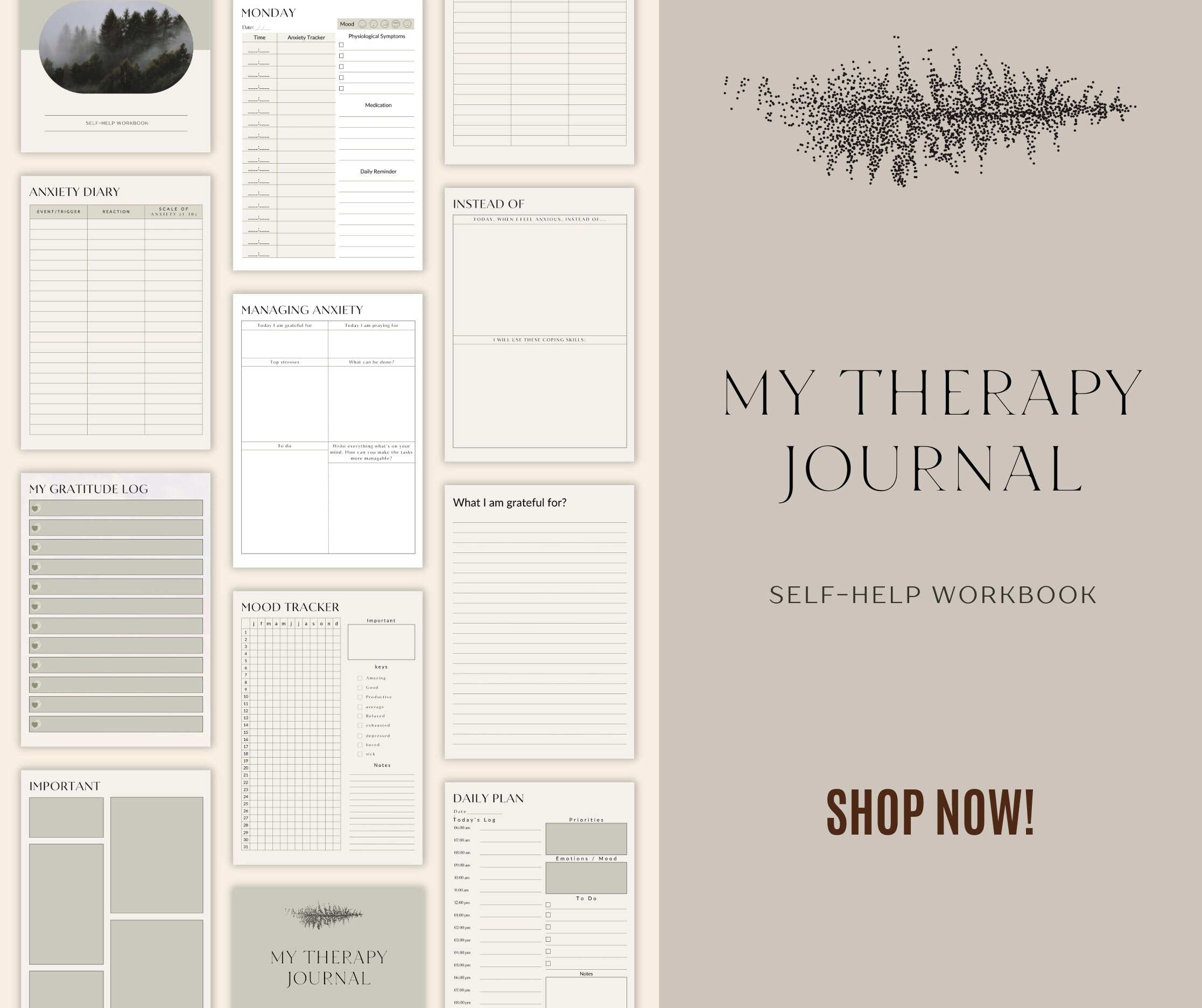 Therapy Journal Pages | Printable Therapy Journal Pdf | Instant ...
