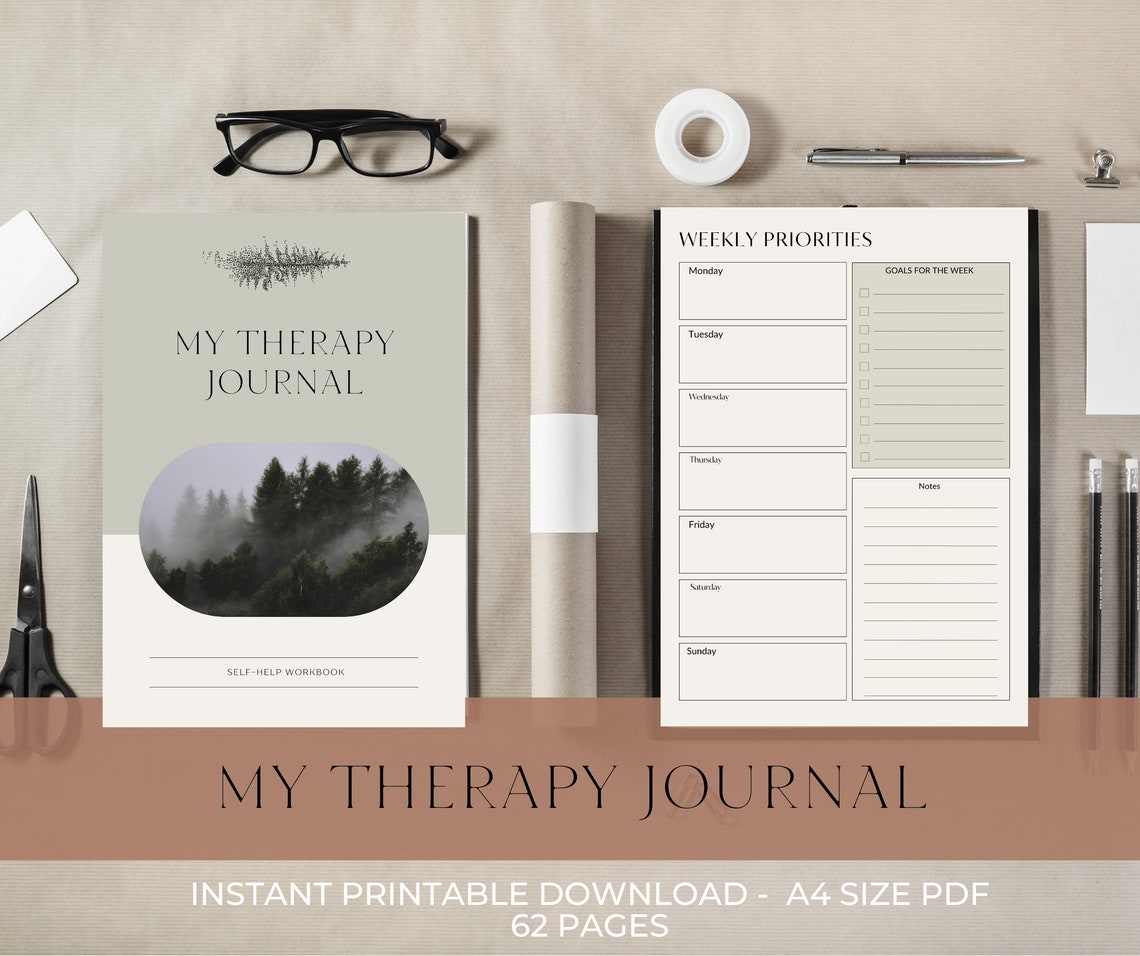 Therapy Journal Pages | Printable Therapy Journal Pdf | Instant ...