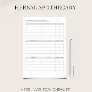 Herbal Journal Pages | Printable Herb Planner Pdf | Herb Template Pdf ...