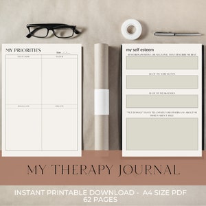 Therapy Journal Pages | Printable Therapy Journal Pdf | Instant ...