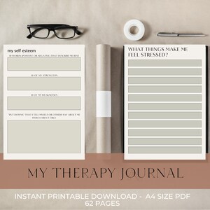 Therapy Journal Pages | Printable Therapy Journal Pdf | Instant ...
