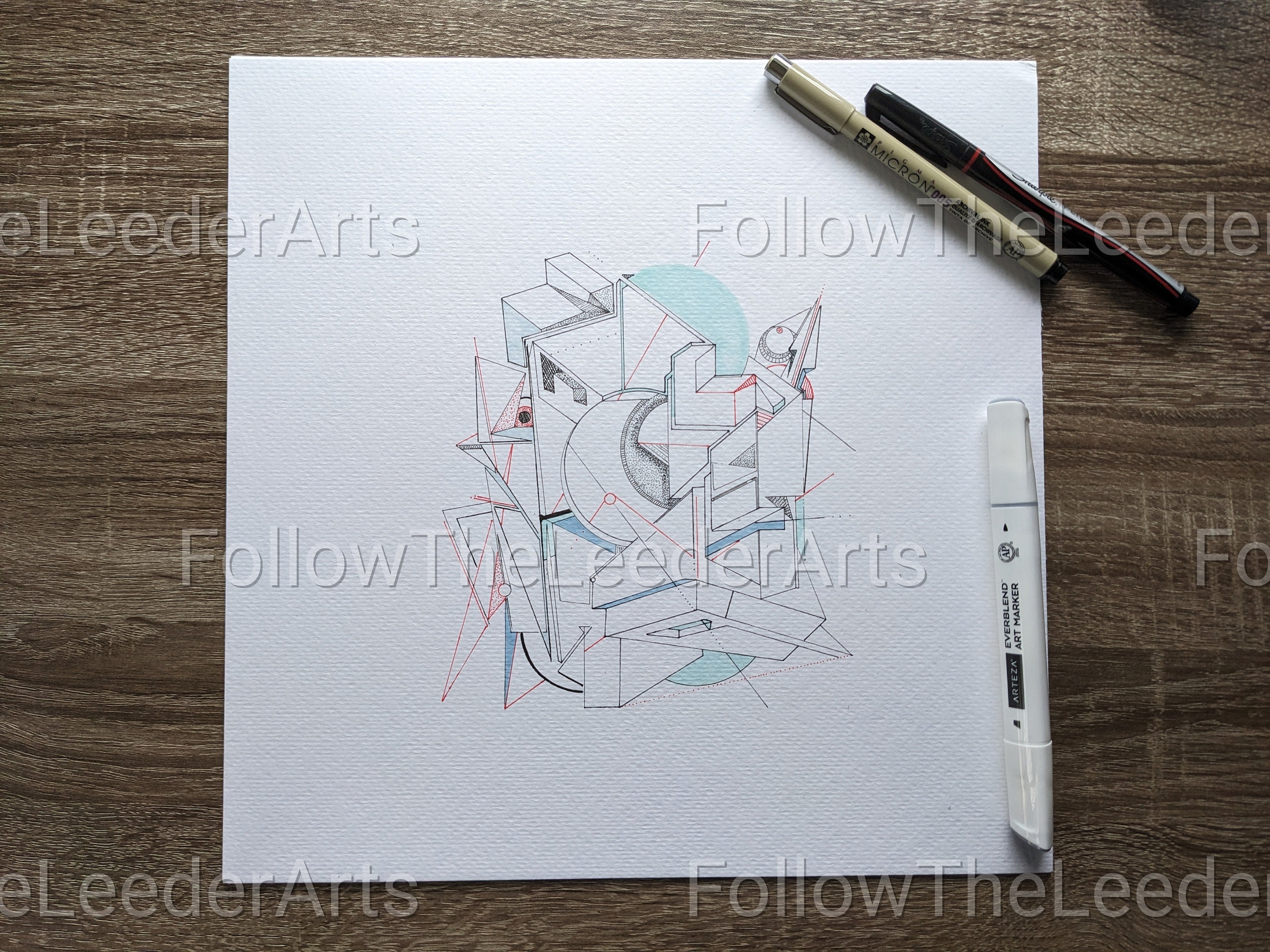 Pen and Ink Drawing - "building Blocks of Life" - 8x8 Print - Etsy
