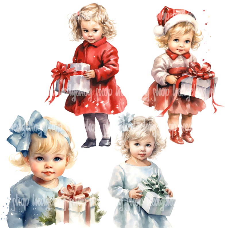 Kids With Christmas Presents Clipart PNG, Happy Kids, Cute Kids Clipart ...