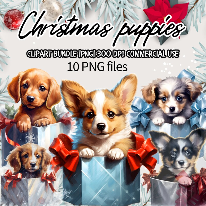 Puppy Clipart - Etsy