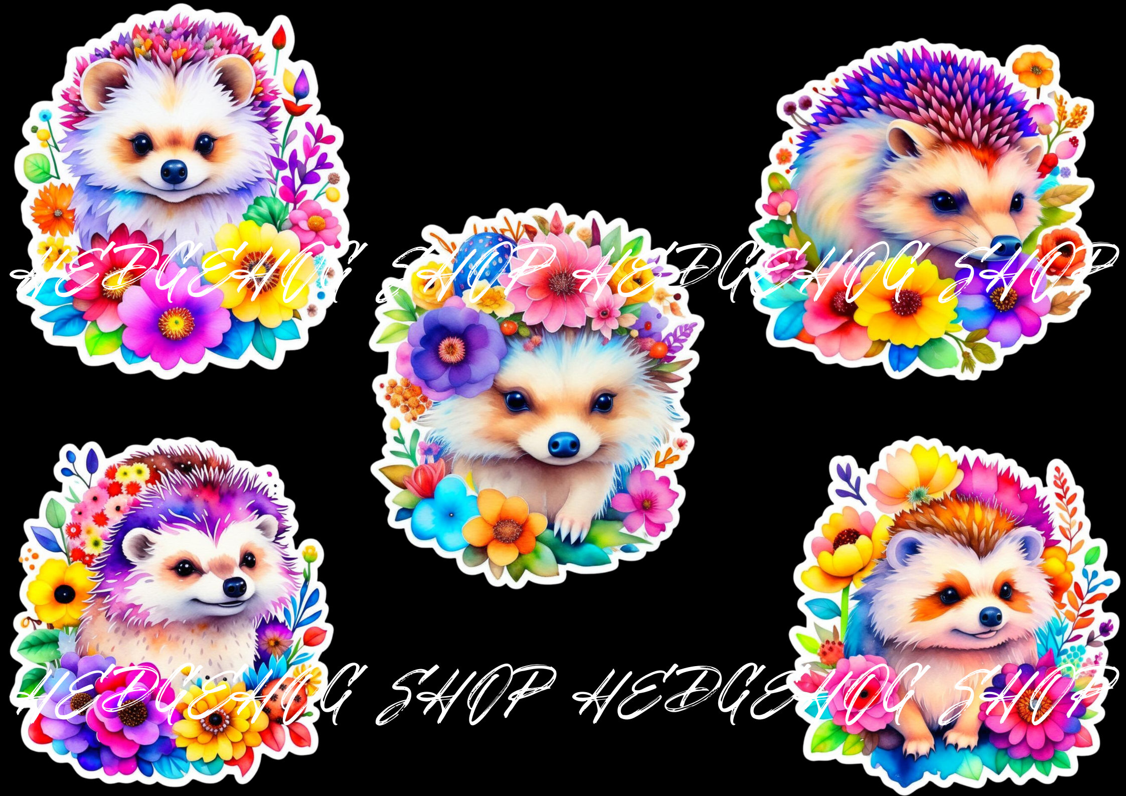 Cute Hedgehog Stickers Printable Digital Download Hedgehog Printable ...