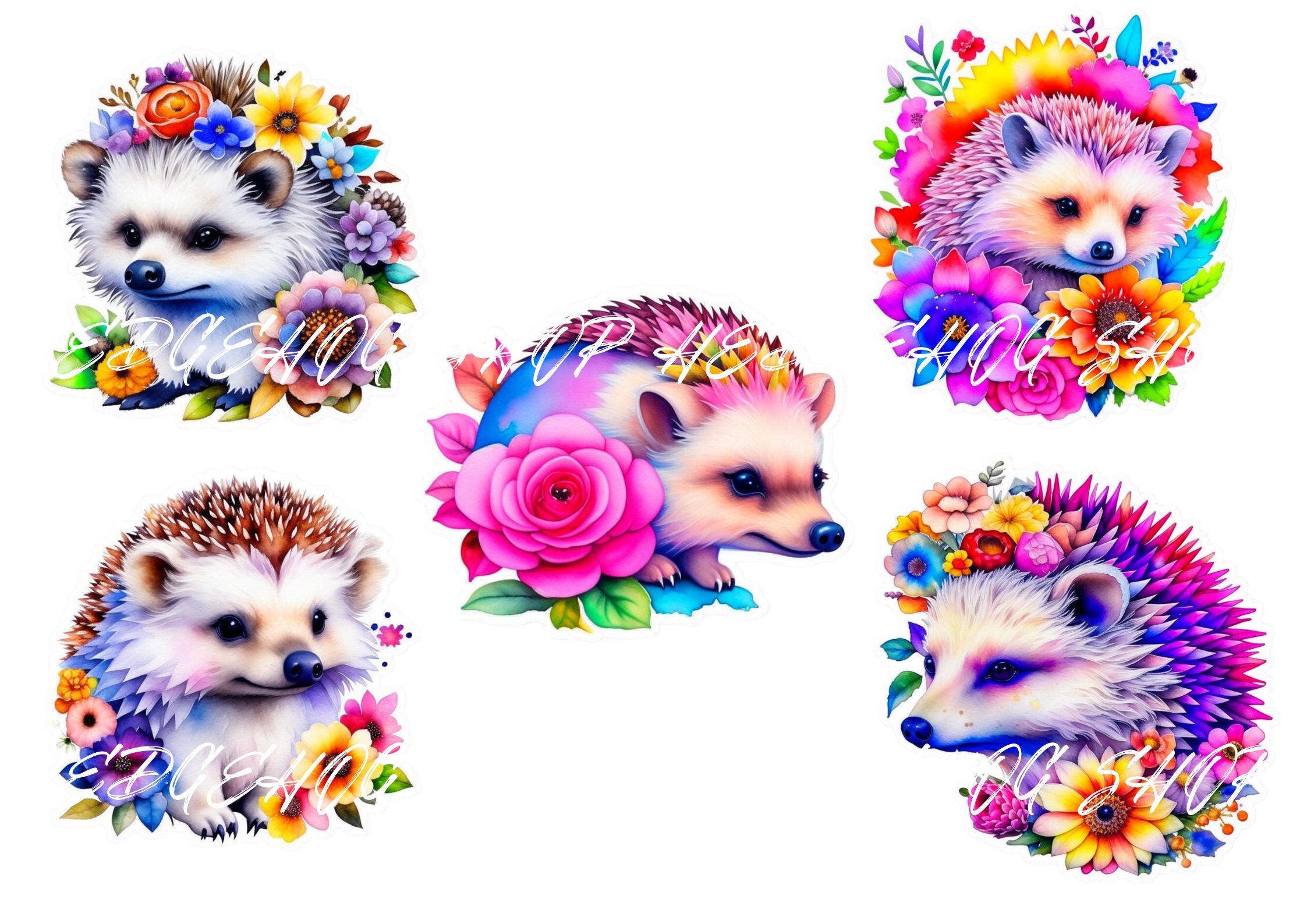 Cute Hedgehog Stickers Printable Digital Download Hedgehog - Etsy