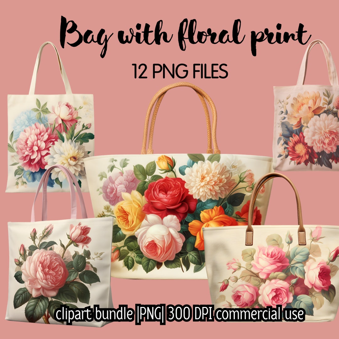 12 PNG Vintage Bags Clipart Bundle, Bags Clipart, Bag Digital Image ...