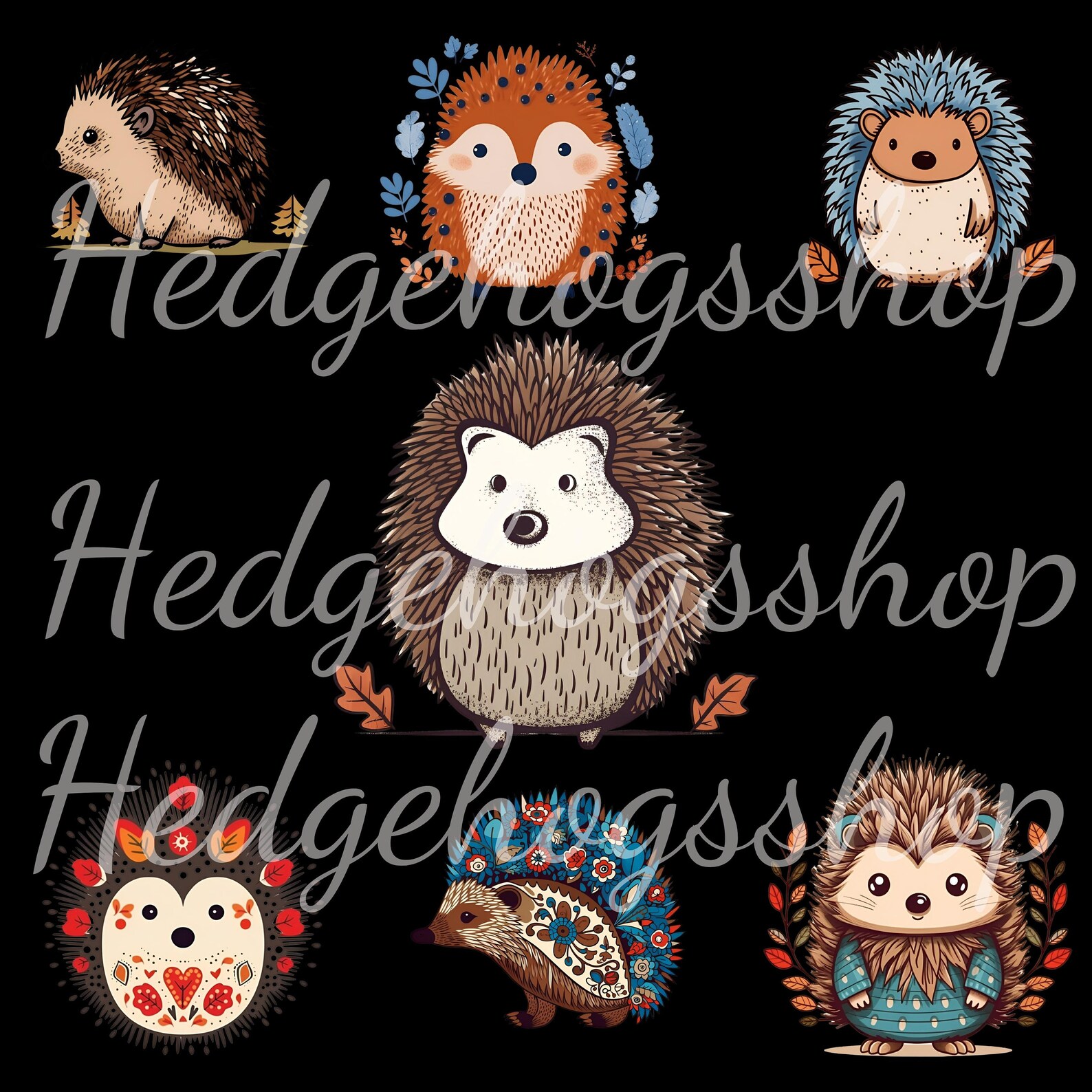 21 PNG Hedgehog Clipart Bundle for Sublimation, Doodle Hedgehog Clipart ...