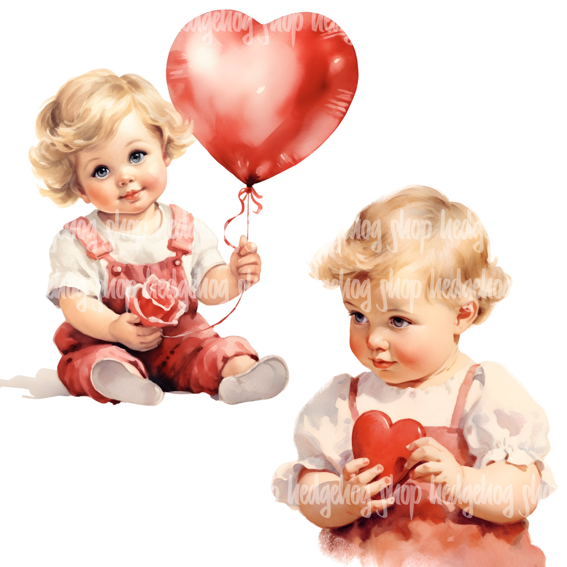 Valentines Day Kids Clipart Set, Anniversary, Love, Heart, Wedding ...