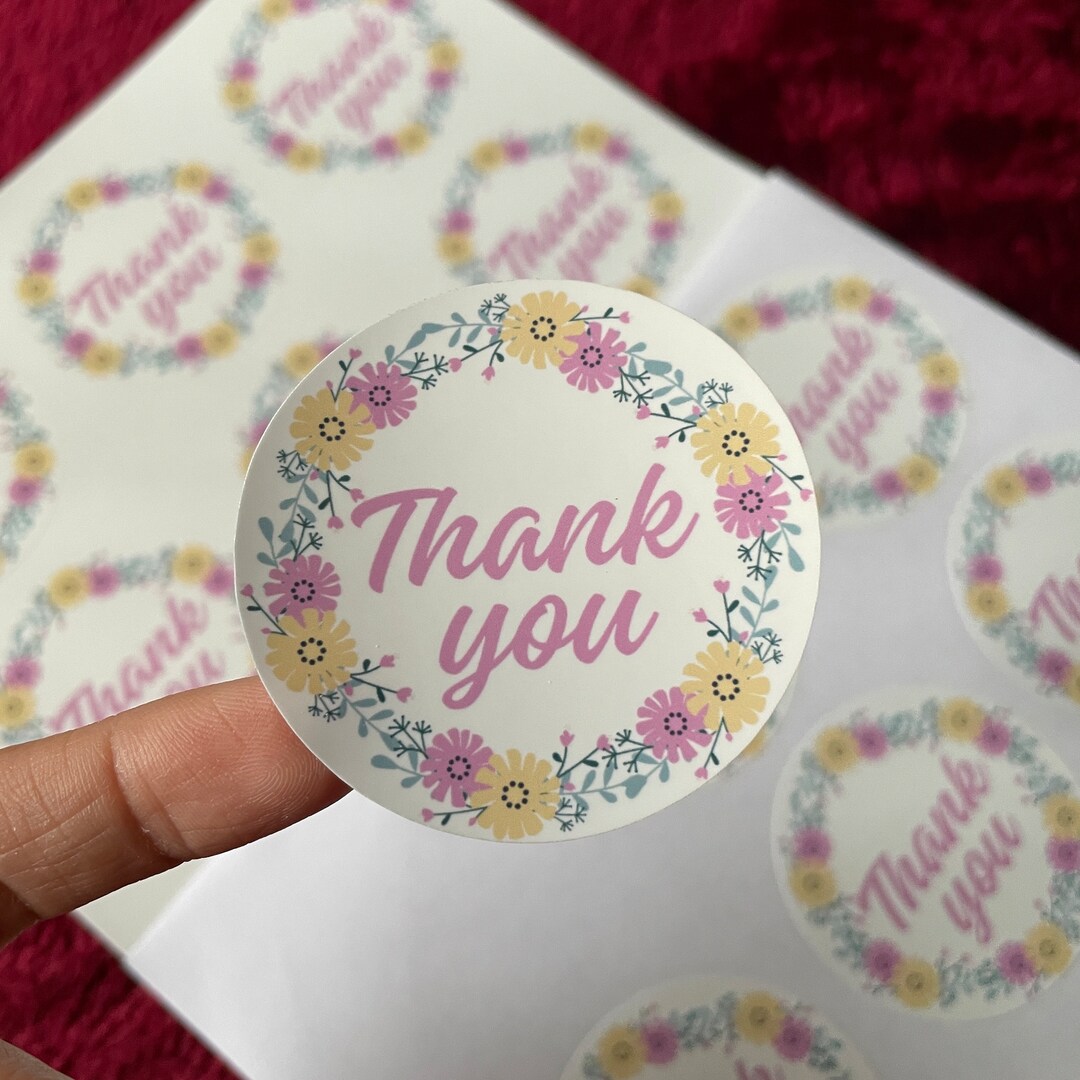Thank You Stickers Cute Round Stickers 2 Inches Packaging, Shipping ...