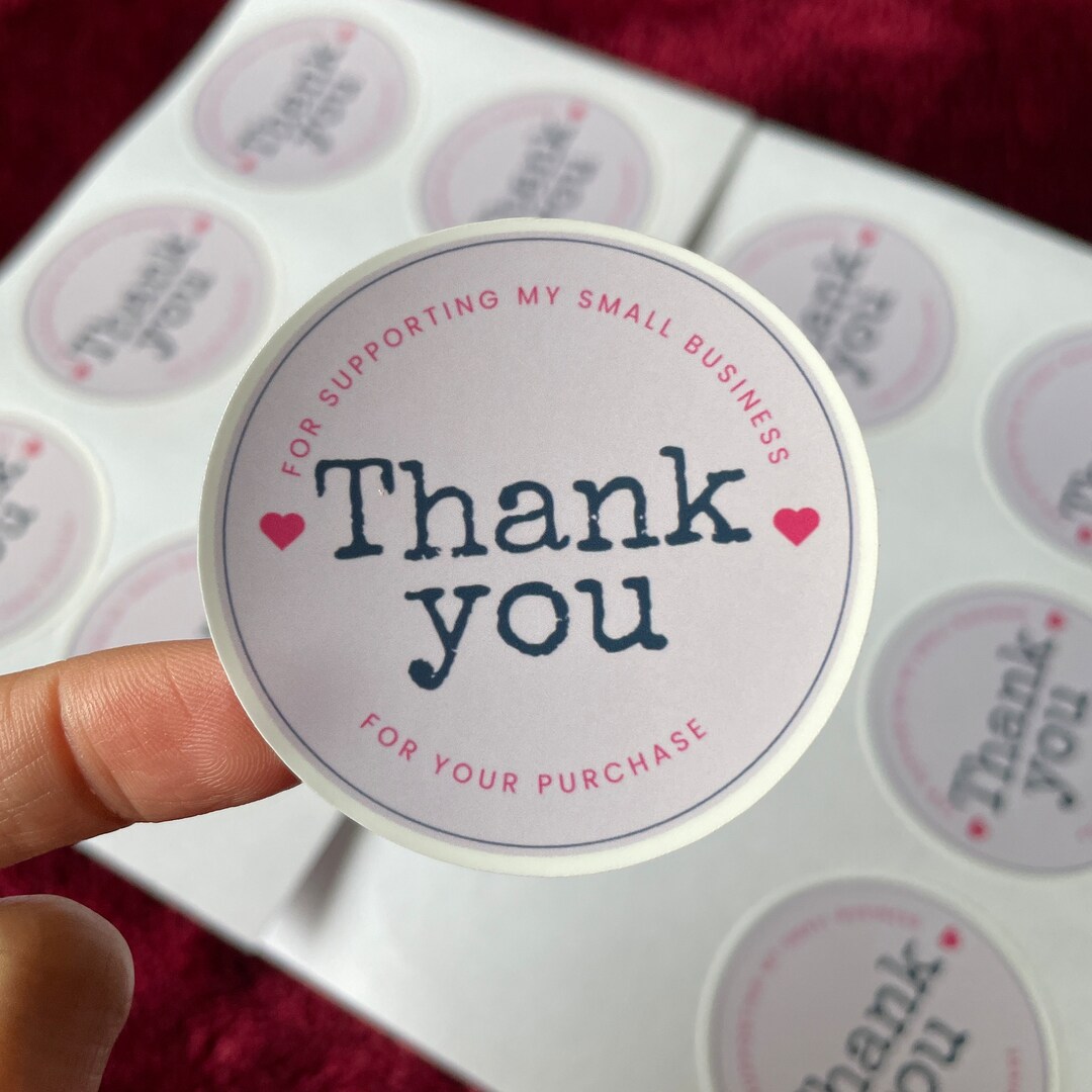 Thank You Stickers for Small Business Round Stickers 2 - Etsy