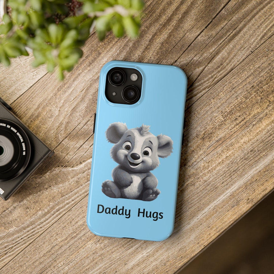 Cute Kawaii Kola Bear Daddy Hugs Tough Hard Phone Case Cover iPhone 15 ...