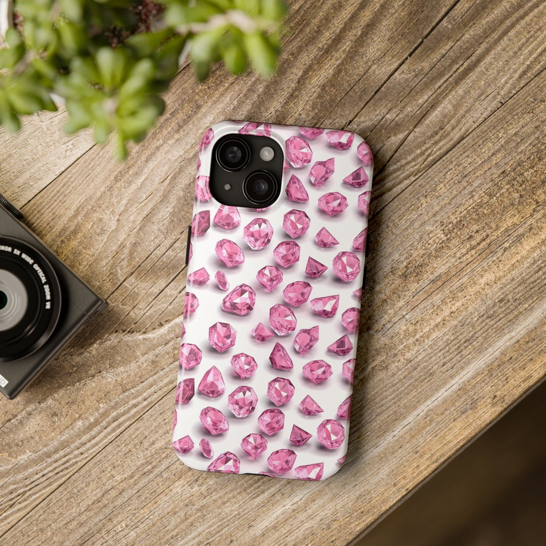 3D Pink Diamond Tough Hard Phone Case Cover iPhone 15/14/13/12/11/8 /7 ...
