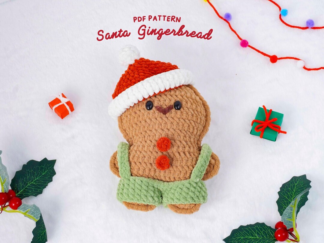 Santa Gingerbread Crochet Pattern, Amigurumi Crochet Pattern, Handmade ...