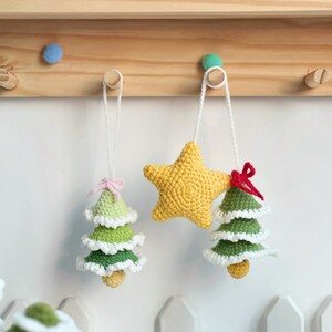 Christmas Car Hanging Crochet Pattern: Pine Tree & Star (PDF Pattern ...
