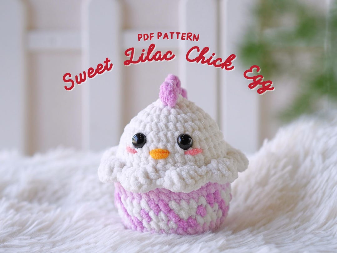 Sweet Lilac Chick Egg Crochet Pattern, Amigurumi Crochet Pattern ...