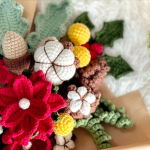 Christmas Flower Bouquet Crochet Pattern (PDF Pattern) - Etsy