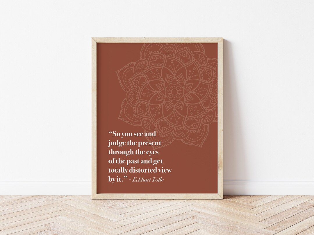 Eckhart Tolle Quote Print, Minimalist Wall Art, Bedroom Quote Art ...