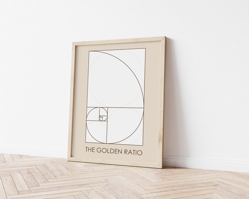 Golden Ratio Print / Fibonacci Spiral Poster / Fibonacci Sequence Wall ...