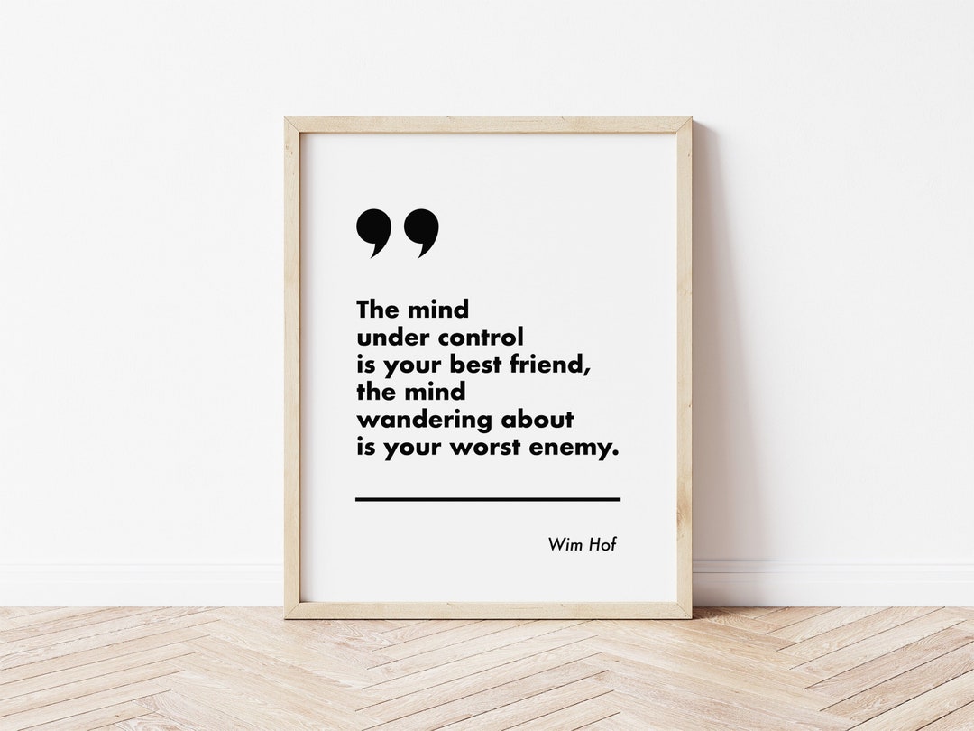 Wim Hof Quote Print Mind Power Poster Growth Mindset Print - Etsy