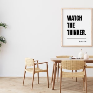 Eckhart Tolle Quote Print, Minimalist Wall Art, Bedroom Quote Art ...