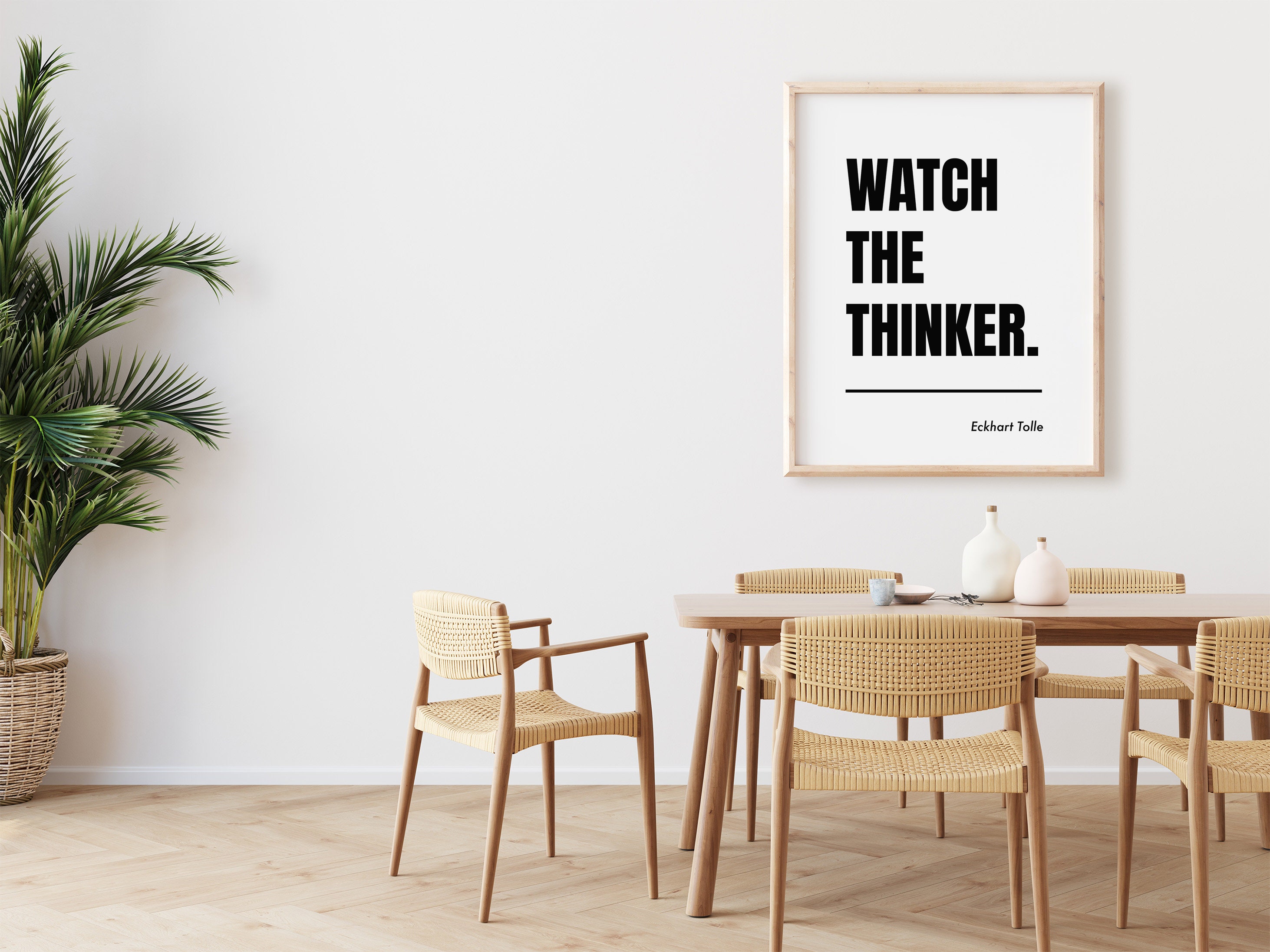 Eckhart Tolle Quote Print, Minimalist Wall Art, Bedroom Quote Art ...