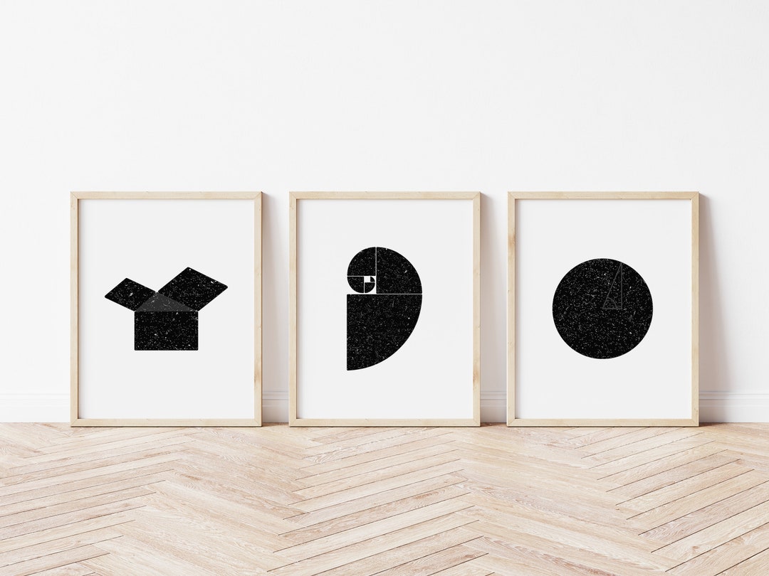 Mathematics Poster Set / Maths Wall Art / Science Poster / Golden Ratio ...