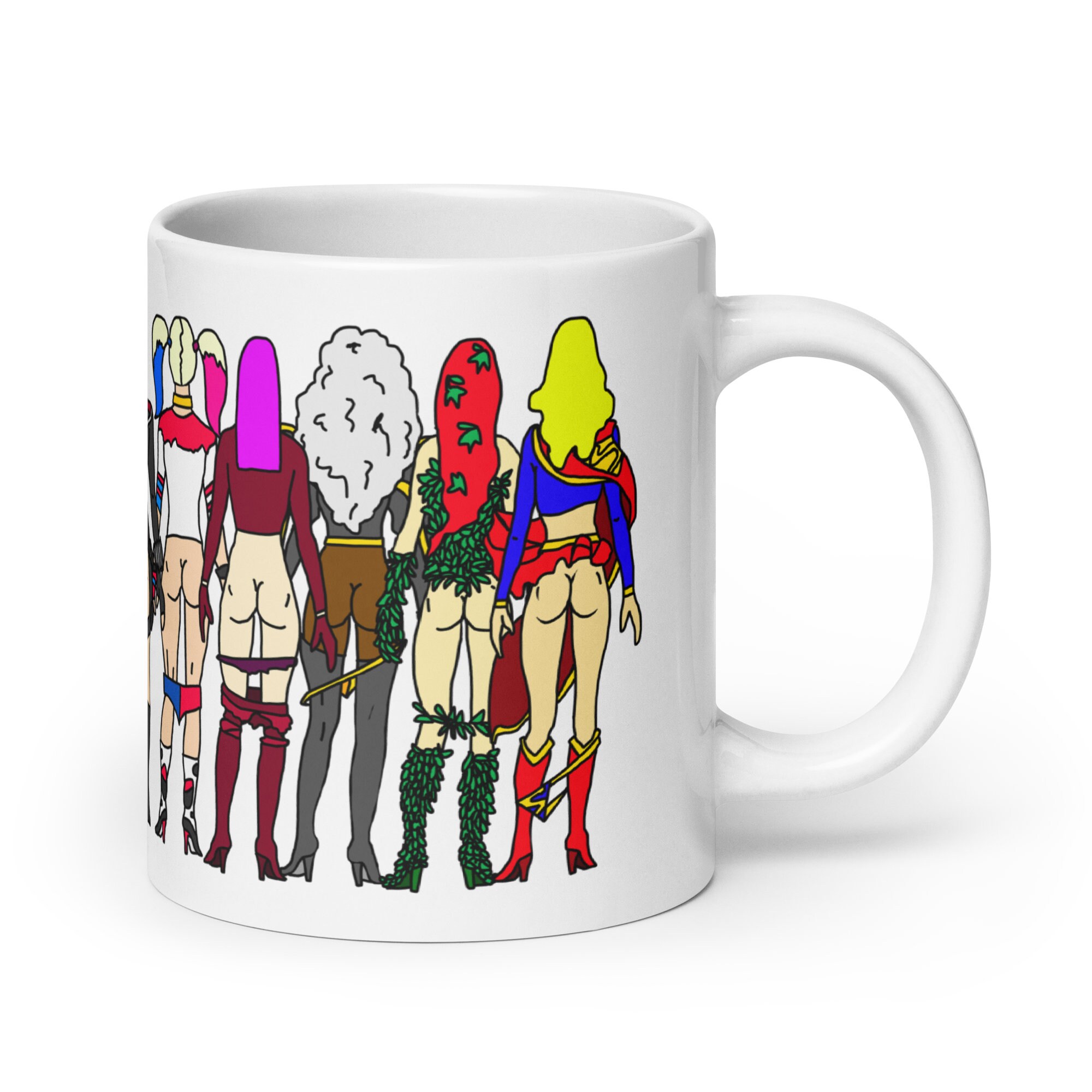 Superhero Girls Mooning Mug: Fan Art Gag Gift - 20 Oz. - Etsy