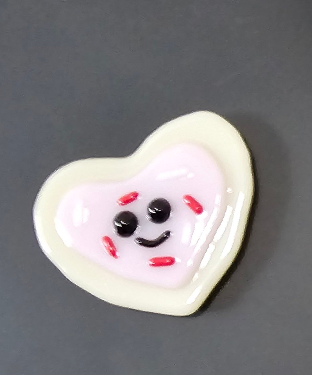 Fused Glass Cookie Magnet W/face - Etsy