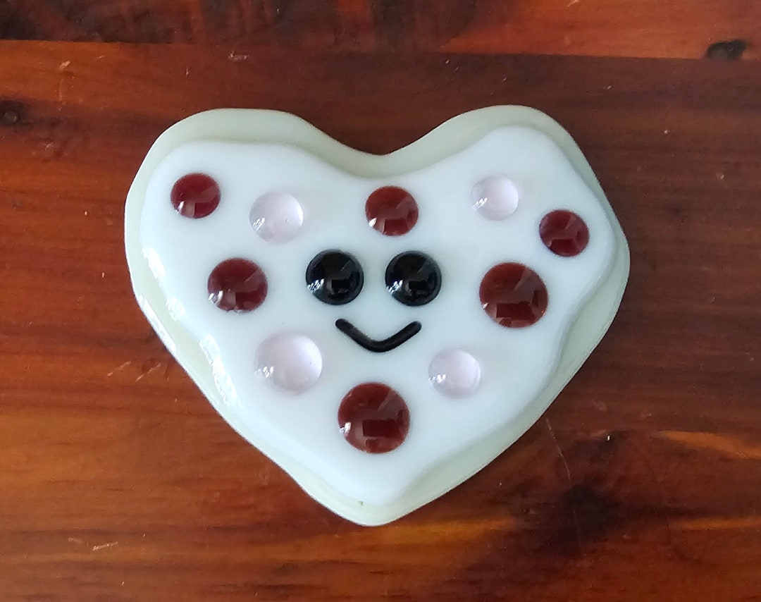 Fused Glass Cookie Magnet W/face - Etsy