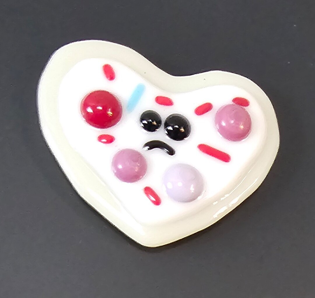 Fused Glass Cookie Magnet W/face - Etsy