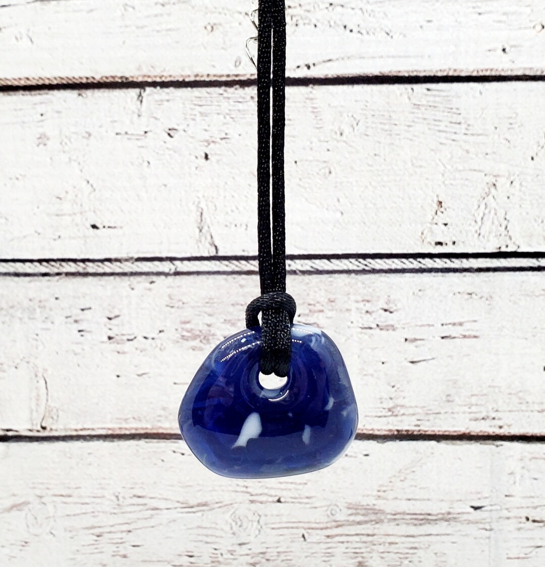 Oceanside Purple Haze Glass Fused Glass Pendant Necklace Stained Glass ...